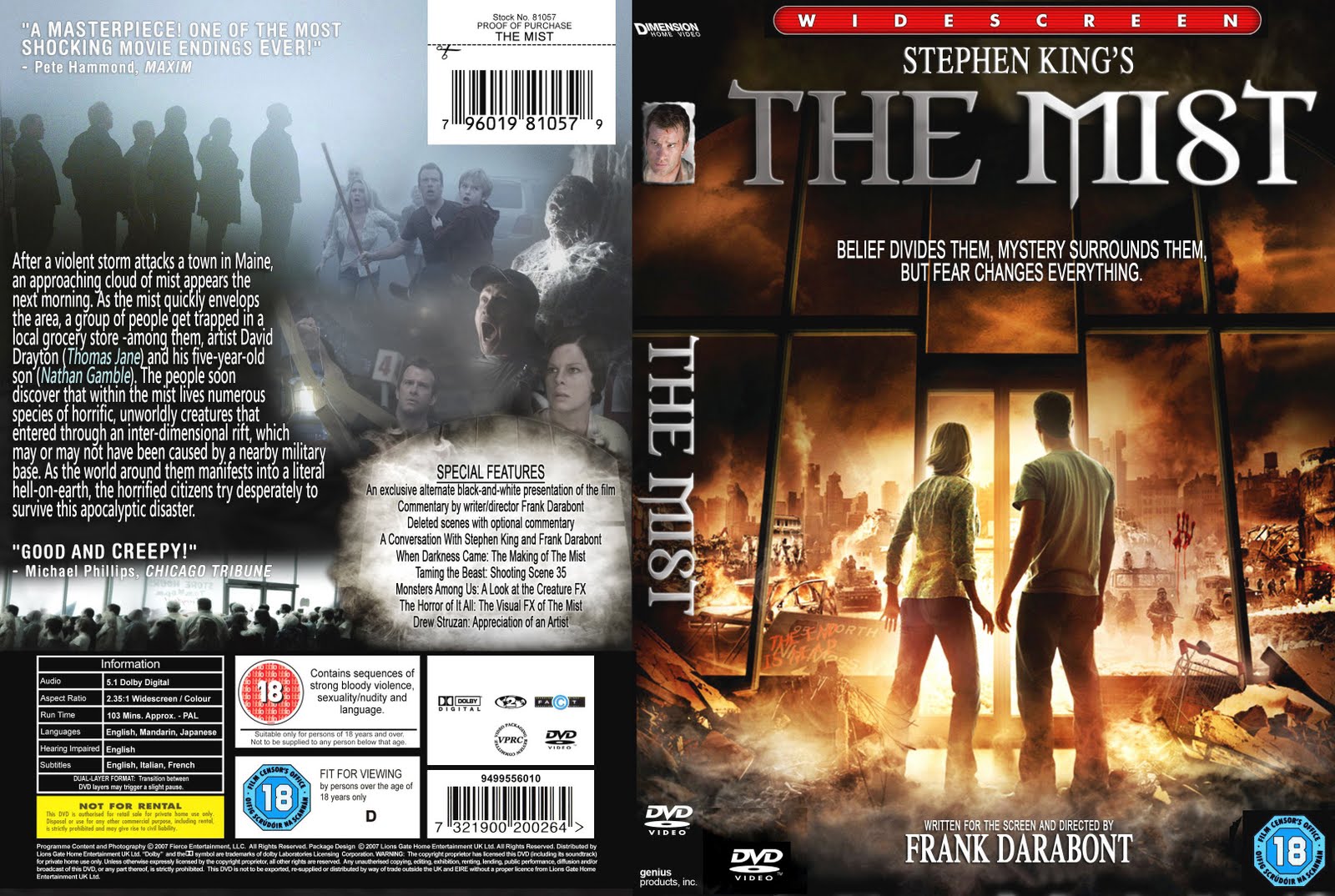 DVD Lables: The Mist